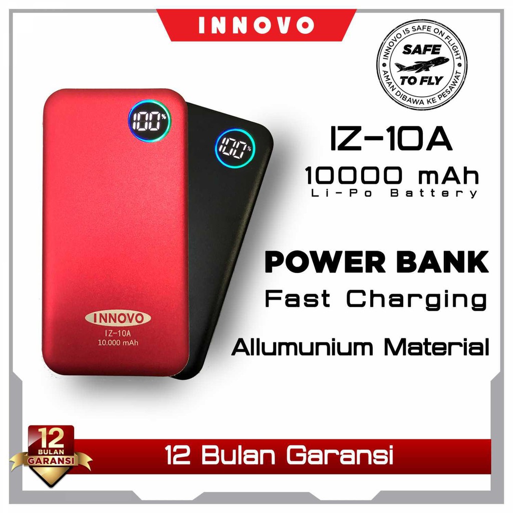 Jual Power Bank 10000 mAH INNOVO ORIGINAL Portable Charger Display IZ ...