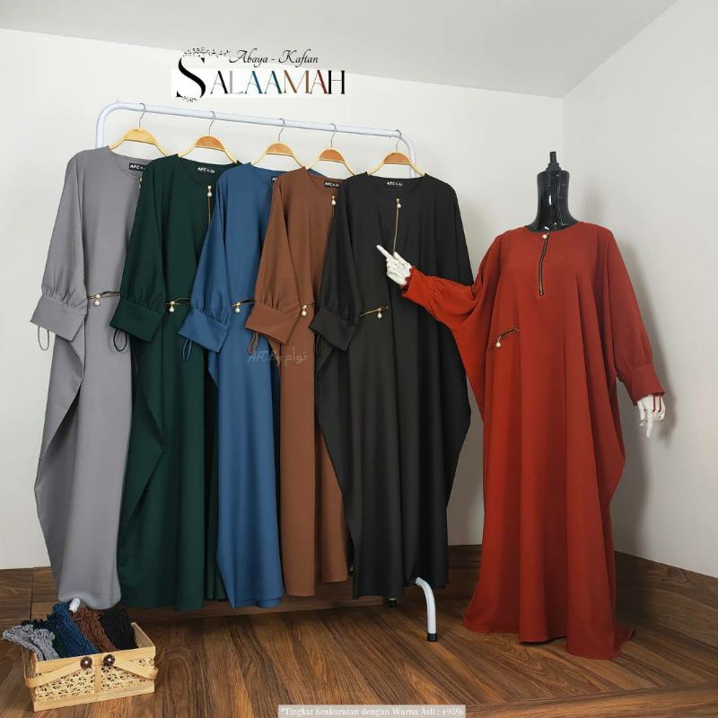Jual Abaya Kaftan Salaamah (free manset) | Shopee Indonesia