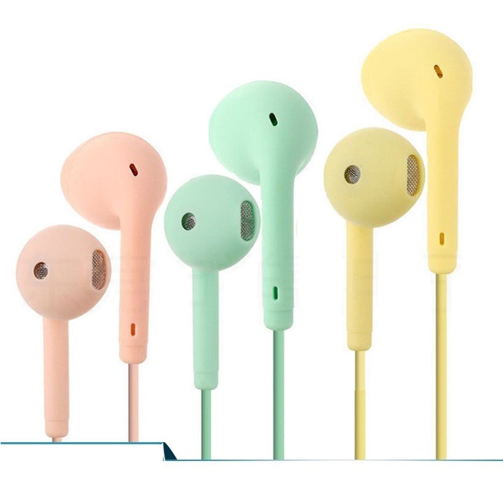 Jual HEADSET Handsfree U19 Macaron / Earphone Macaroon Matte Colow Hifi ...