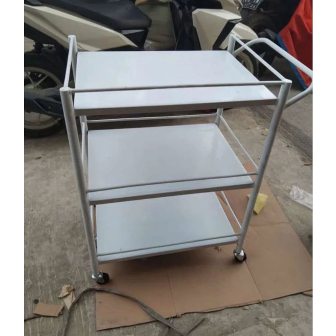 Jual Troli Instrumen 3 Susun | Trolley Tindakan Instrument 3 Rak ...