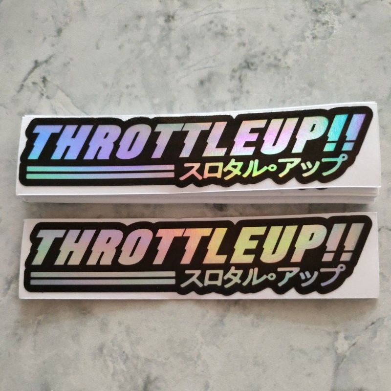 Jual STICKER STIKER THROTTLE UP !! HOLOGRAM | Shopee Indonesia
