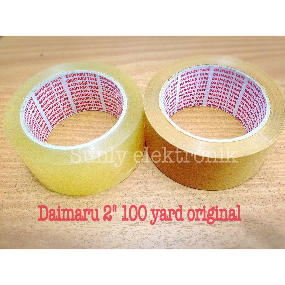 Jual Dijual lakban daimaru bening dan coklat 100 yard 2 100yard 2inch Limited | Shopee Indonesia