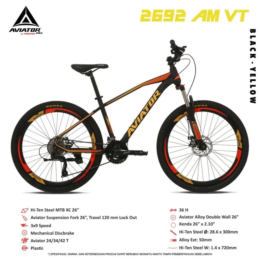 Jual Sepeda 26 mtb 2692 AM VT Aviator | Shopee Indonesia