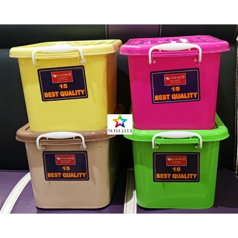 Jual BOX CONTAINER GAJAH PLAST / BOX SERBAGUNA GAJAH 15 & 20 LITER ...