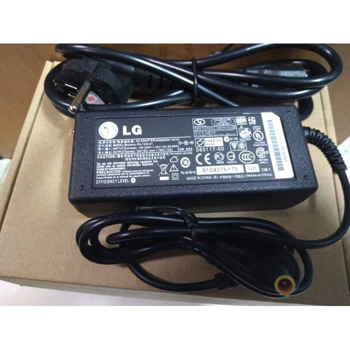 Jual Adaptor LCD / LED Monitor LG 19V-1.7A Original + kabel power ...
