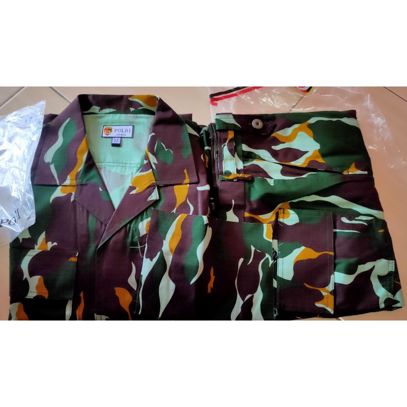 Jual seragam pdl loreng brimob original | Shopee Indonesia