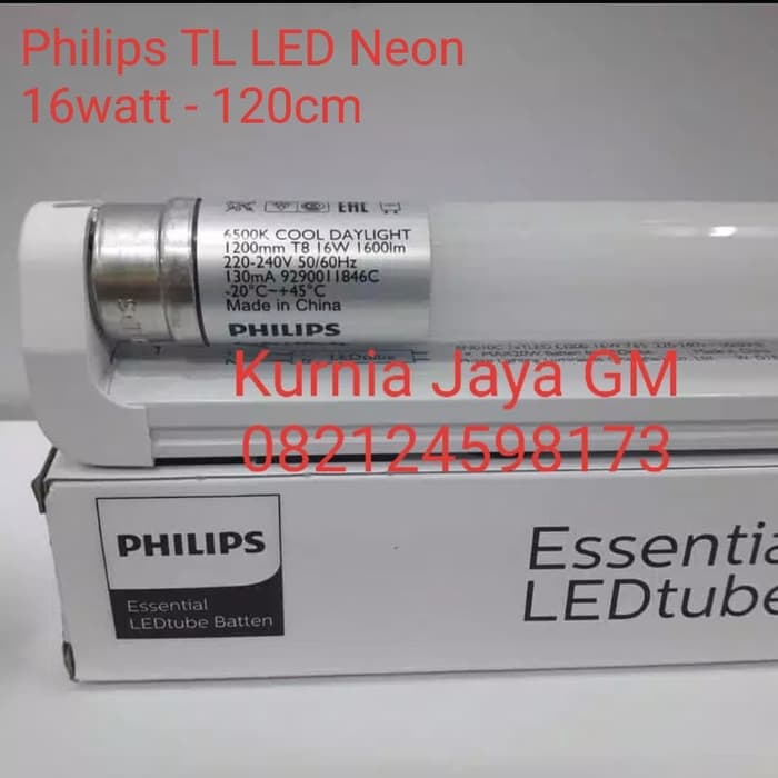 Jual PHILIPS LED TUBE 16 WATT SET / LAMPU TL NEON LED PHILIPS 16 WATT 120CM | Shopee Indonesia