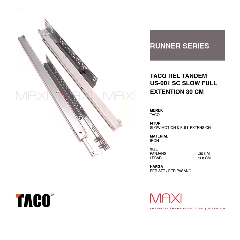 Jual TACO - US001SC-250/300/350/400/450/500 mm - 1 Dus = 10 Pasang ...