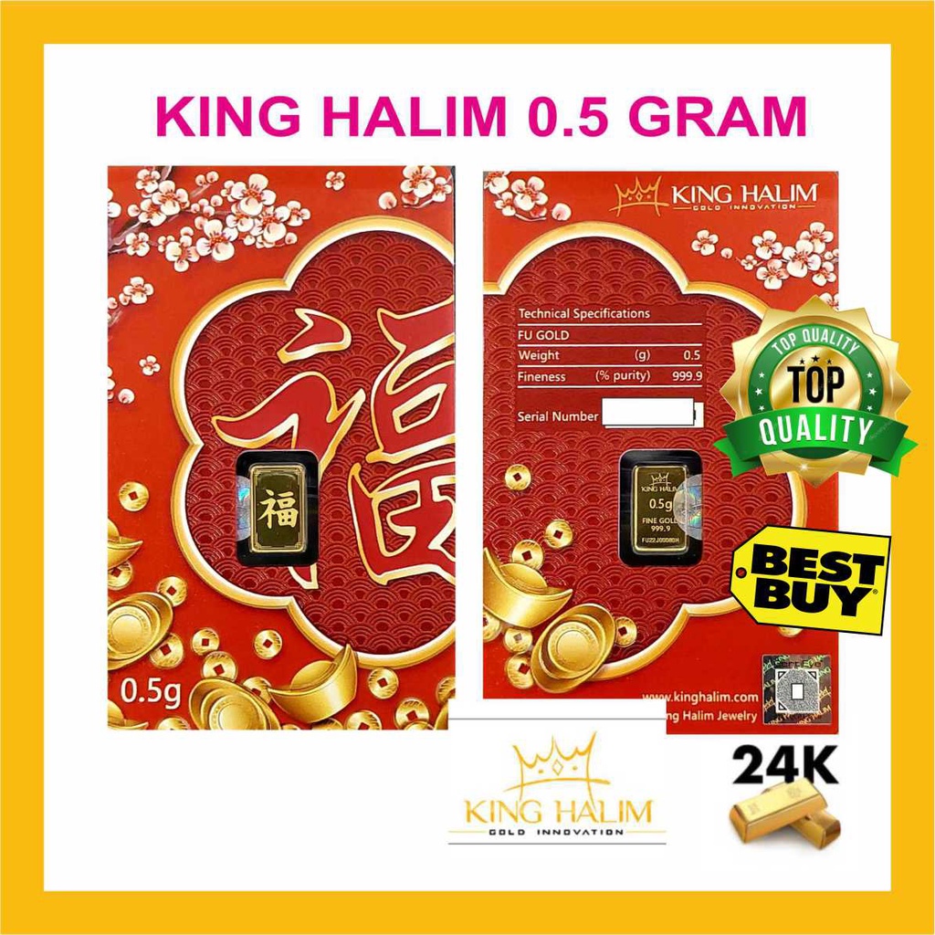 Jual LM Emas Logam Mulia King Halim 0,5 0.5 gram Certieye edisi FU ...