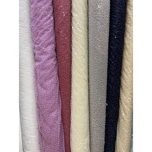 Jual Emily full beaded tulle, tile full payet, kain payet pesta ...