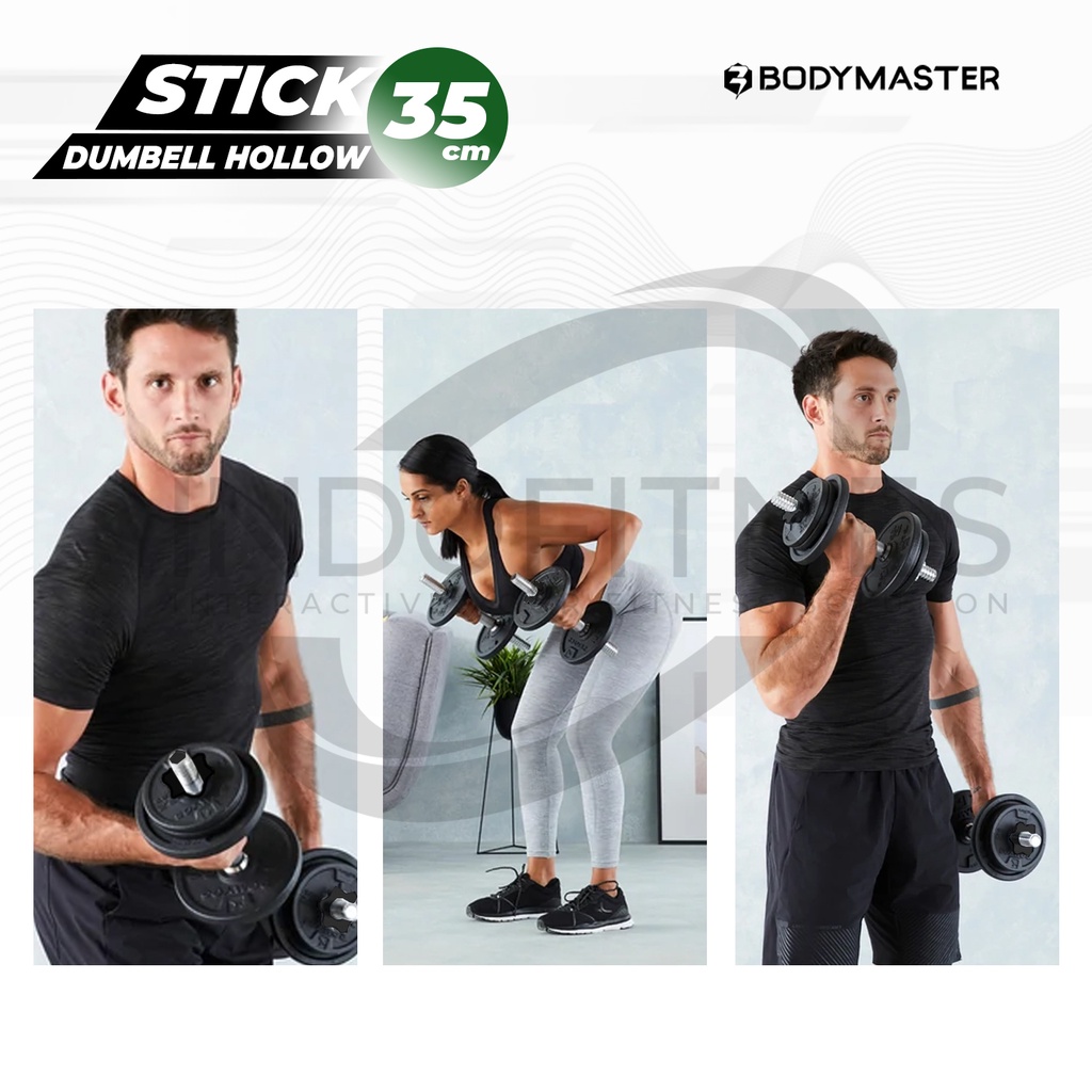 Jual BODYMASTER Stick Straight Bar 35cm Hollow - Stick Dumbel Barbel ...
