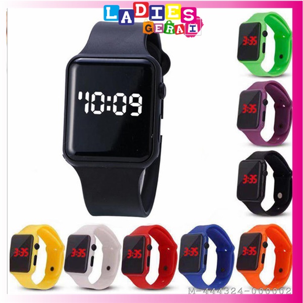 Jual JAM TANGAN LED WANITA PRIA RUBBER DIGITAL WATCH / JAM TANGAN LED ...