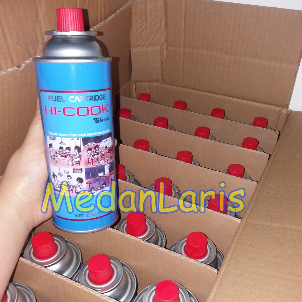 Jual Kaleng Gas Cartridge HI COOK 230 Gram Untuk Refil Kompor Portable ...