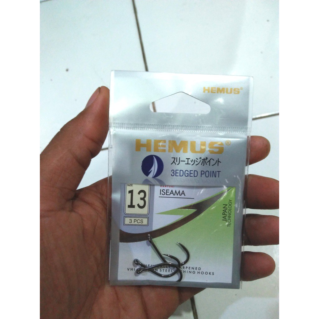 Jual KAIL PANCING HEMUS ISEAMA SIZE 13 3EDGE POINT CARBON STEEL HOOK ...