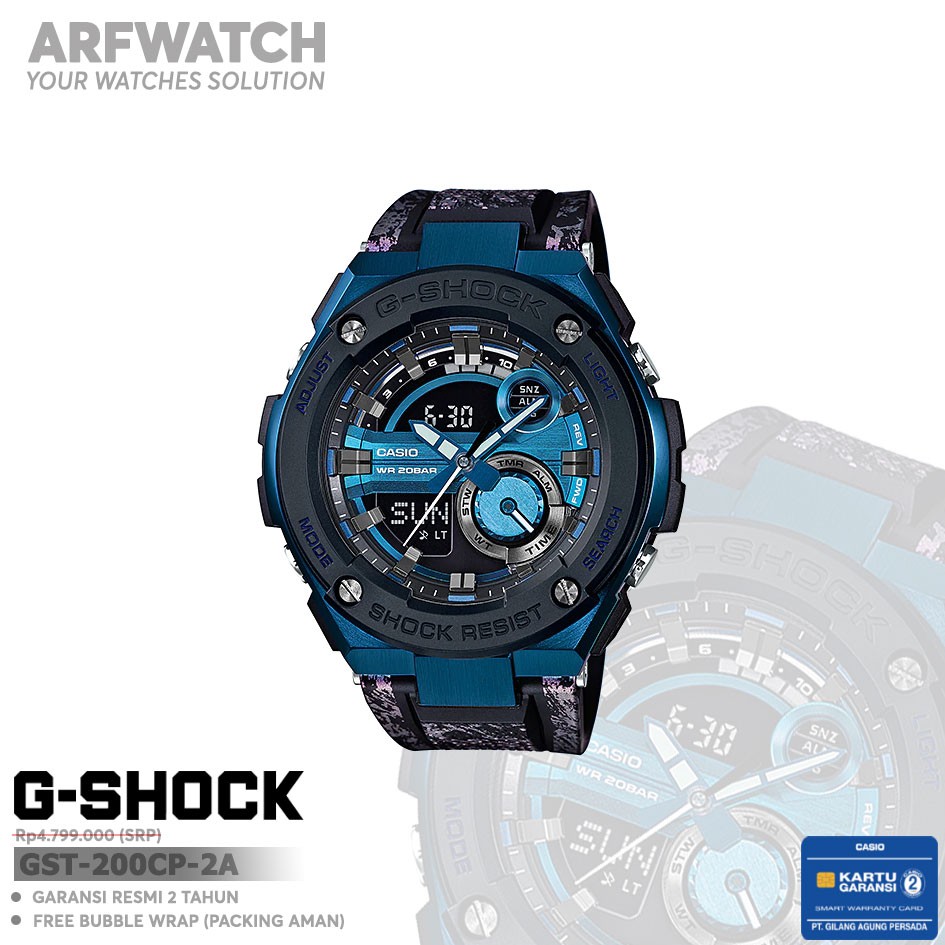 Jual Casio G-Shock GST-200CP-2A / GST-200CP-2ADR Original | Shopee ...