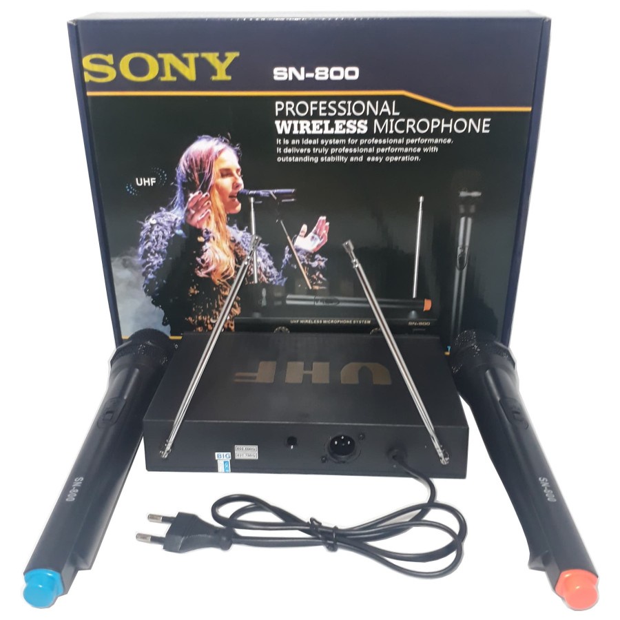 Jual Mic wireless SONY SN-800 Double wireless UHF | Shopee Indonesia