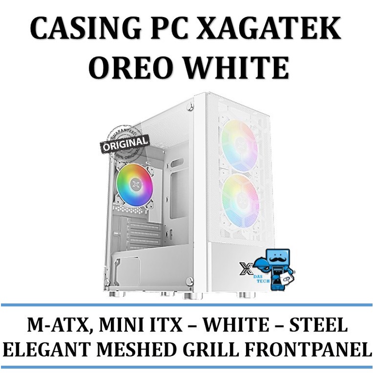 Jual Casing PC Xagatek Oreo White / Arctic - M-ATX & MINI ITX | Shopee ...