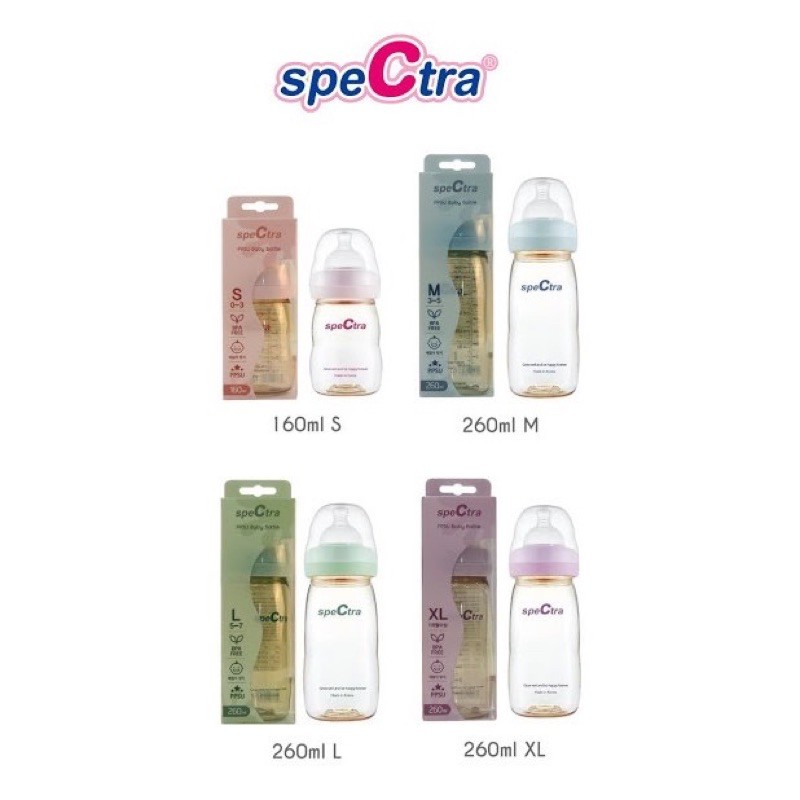 Jual Botol Susu PPSU Spectra Wide Neck Bottle 160ml 260ml | Shopee ...