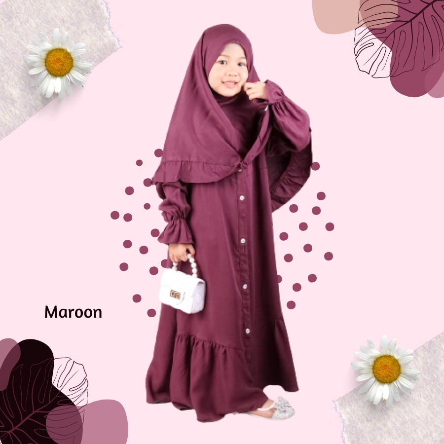 Jual Syalu Set Gamis Anak Model Jasmin Terbaru Usia 1-2 Tahun Polos ...