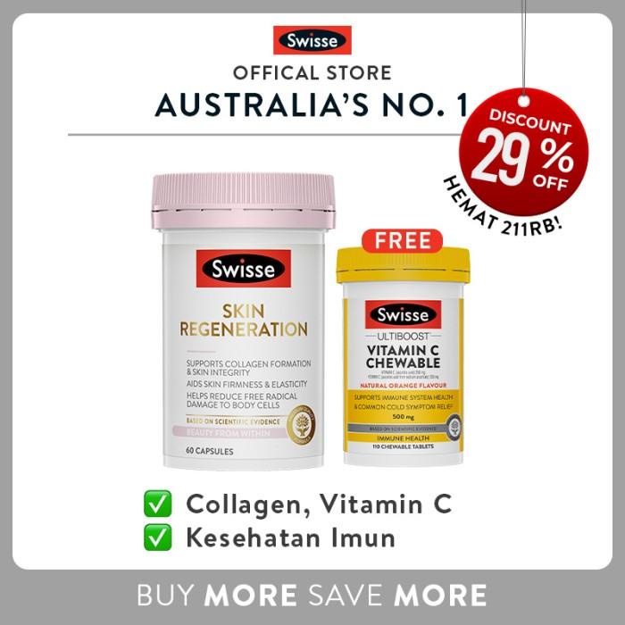 Jual Swisse Skin Regeneration 60 Kapsul & Vitamin C Chewablle 110 ...