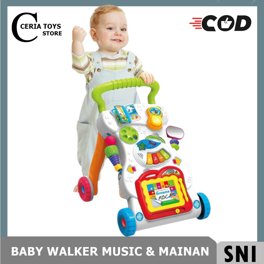 Jual MAINAN BABY WALKER MUSIC DAN MAINAN / BABY PUSH WALKER / DORONGAN ...