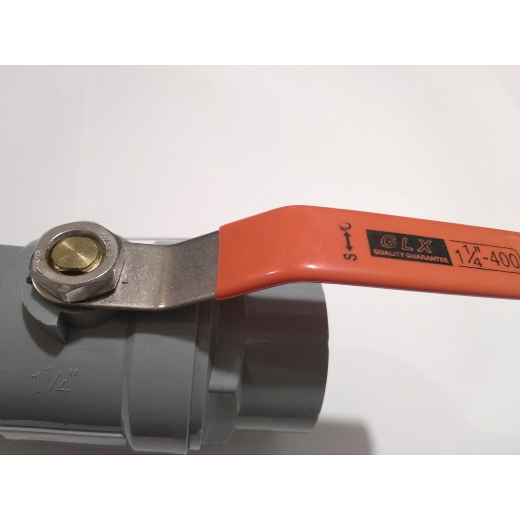 Jual BALLVALVE POLOS PVC 1 1/4 INCH GAGANG STAINLESS STOPKRAN STOP KRAN ...