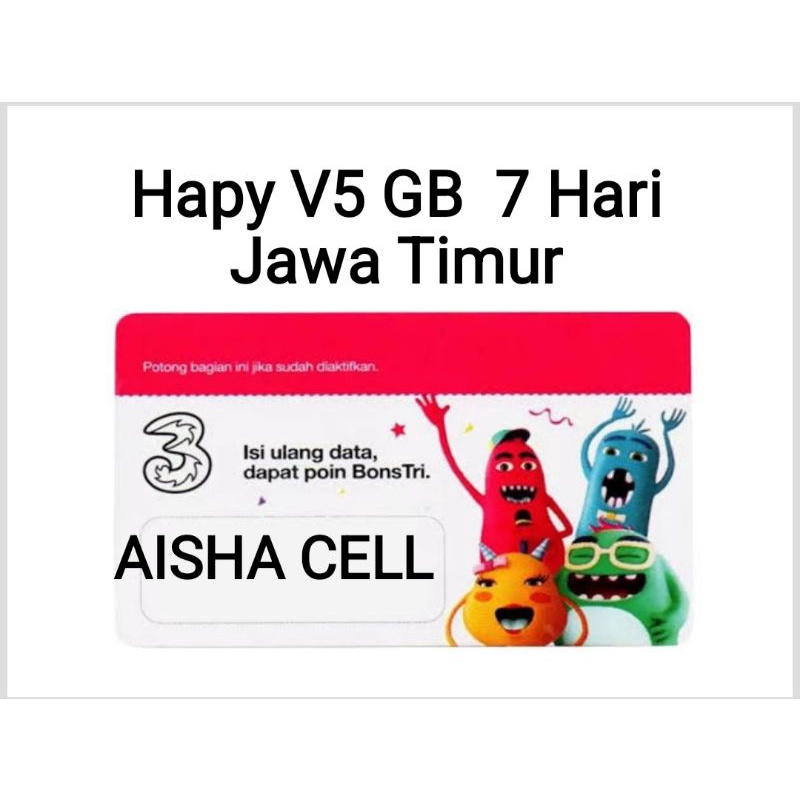 Jual Voucher Tri Happy 5 GB 7 Hari NEW Jawa Timur | Shopee Indonesia