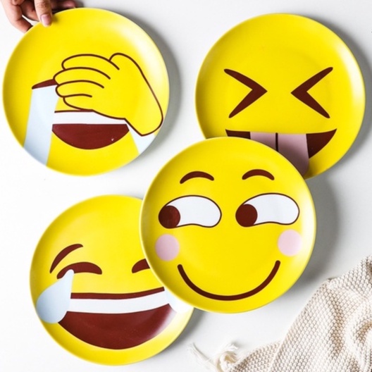 Jual 【NIMU】Unique Emoji Plate Piring Emoji Aestetic Lucu Unik Keramik ...