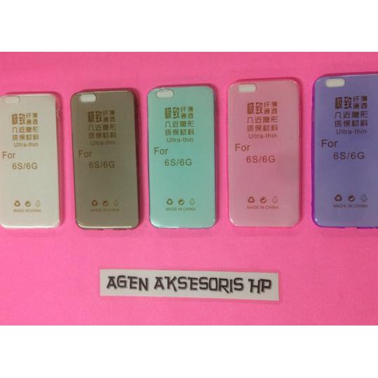 Jual Softcase iPhone 6 6G 6S 4.7 inchi Ultrathin Silikon Elastis - Merah Muda | Shopee Indonesia