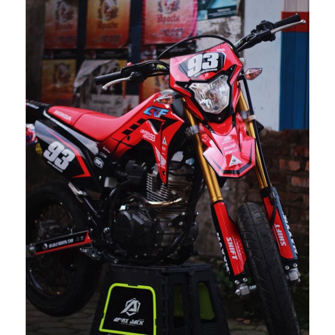 Jual Decal Stiker Crf 150 L Full Body Warna Merah Hitam Keren | Shopee ...