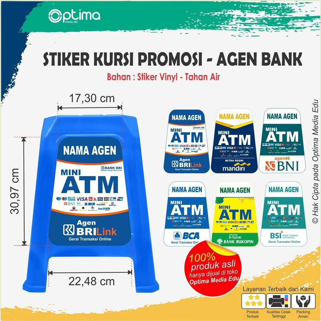 Jual Stiker Kursi Promosi - Agen Bank Resmi Brilink BCA BNI BSI Mandiri ...