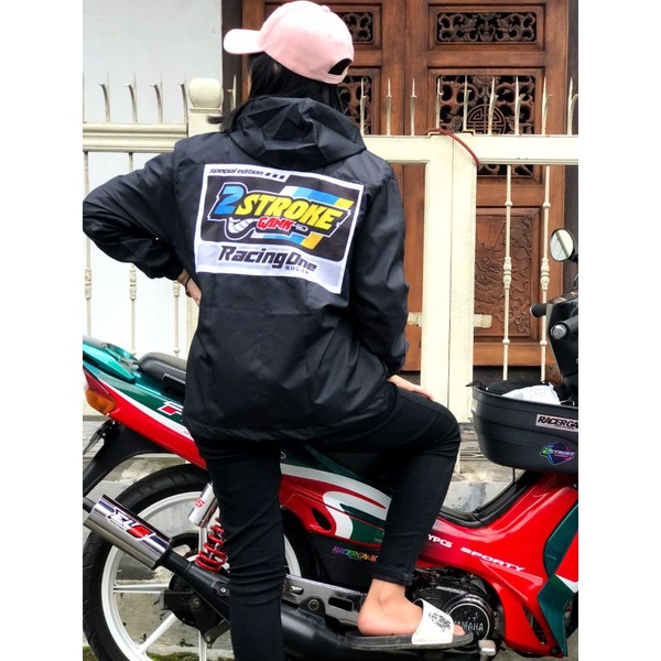 Jual Jaket Racing Parasut 2 stroke Gank/Jaket full printing/Racing One | Shopee Indonesia