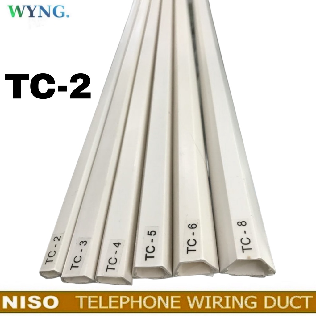 Jual Pelindung Kabel NISO Cable Duct TC-2 TC-4 TC-6 PUTIH - PVC Double Tape Merapikan Kabel ...