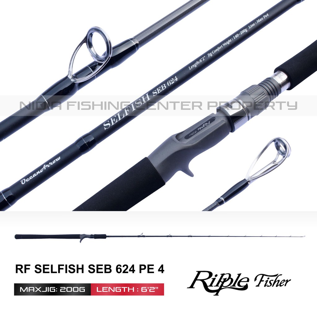 Jual Rod Joran Jigging Over Head Ripple Fisher Selfish SEB 624 PE 4 ...
