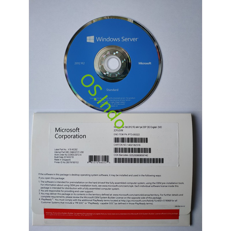 Jual Windows Server 2012 R2 Standard 64Bit Fullbox Original | Shopee ...