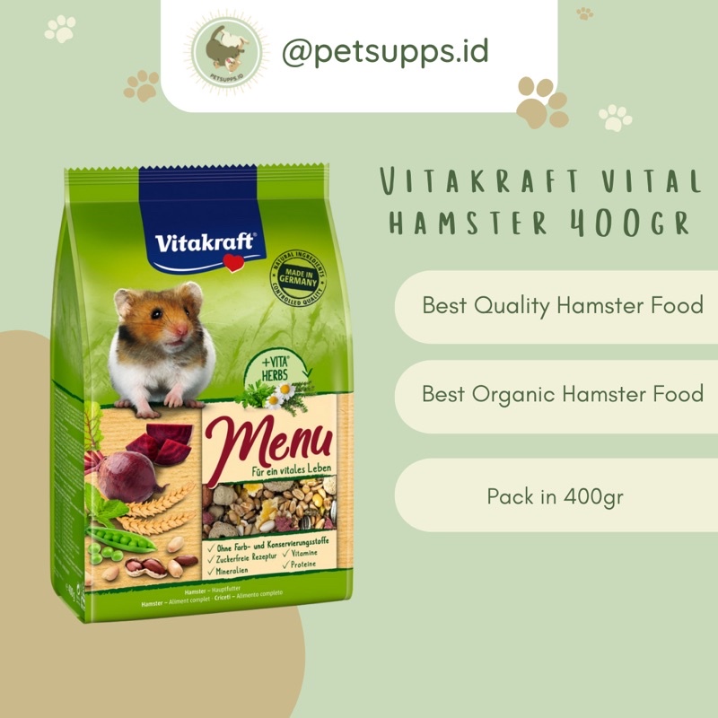 Jual Vitakraft menu vital makanan hamster 400gr | Shopee Indonesia