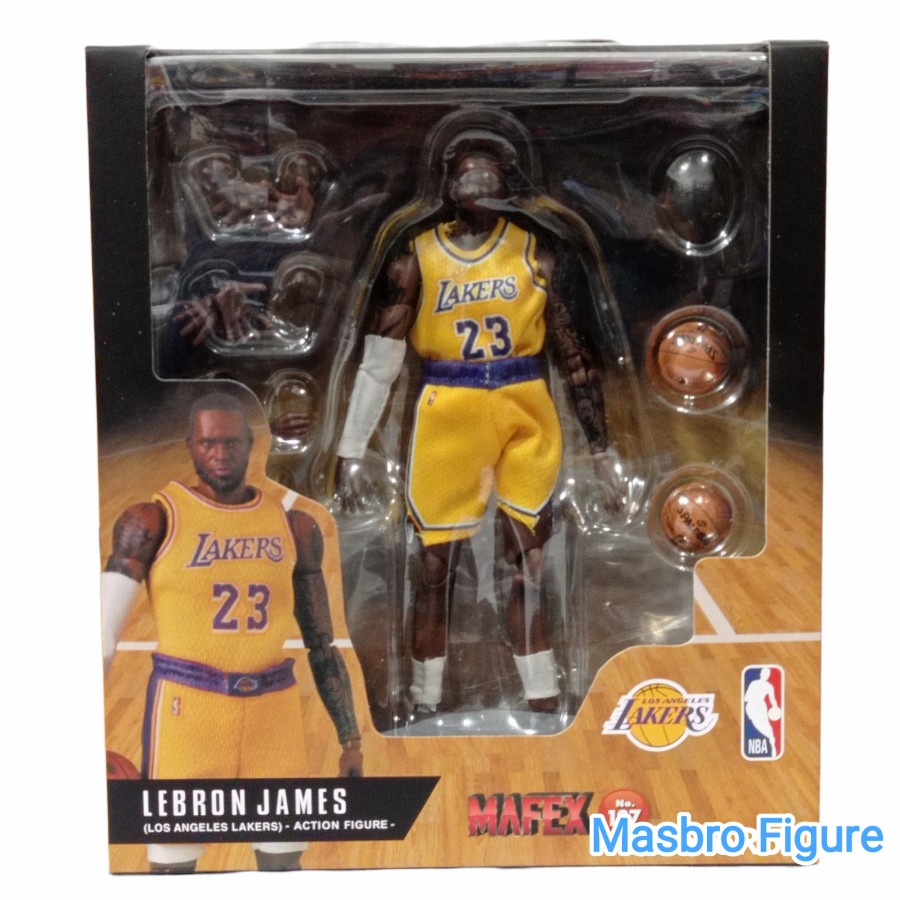 Jual Mafex NBA No 127 Lebron James 23 Lakers Yellow Figure | Shopee ...