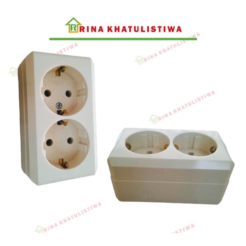 Jual Stop Kontak Tunggal Double OB Broco | Stop Kontak Broco Tempel ...