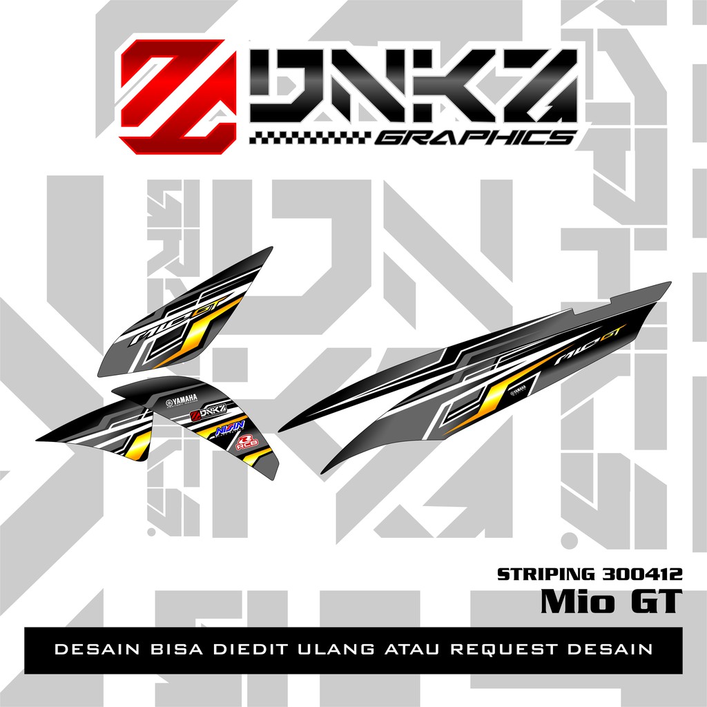 Jual Stiker Mio GT Decal Striping Mio GT Premium Racing 300412 | Shopee ...