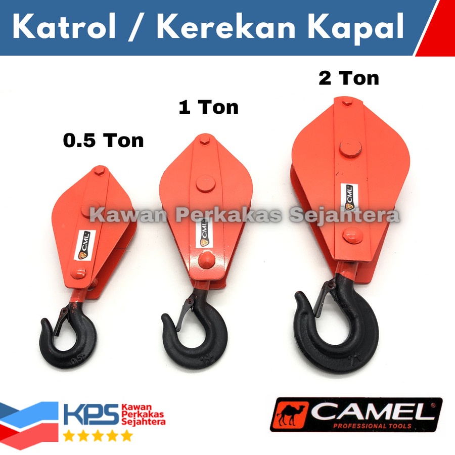Jual CAMEL Katrol Kapal 0.5 - 1 - 2 Ton | Kerekan Timba Sumur | Alat ...