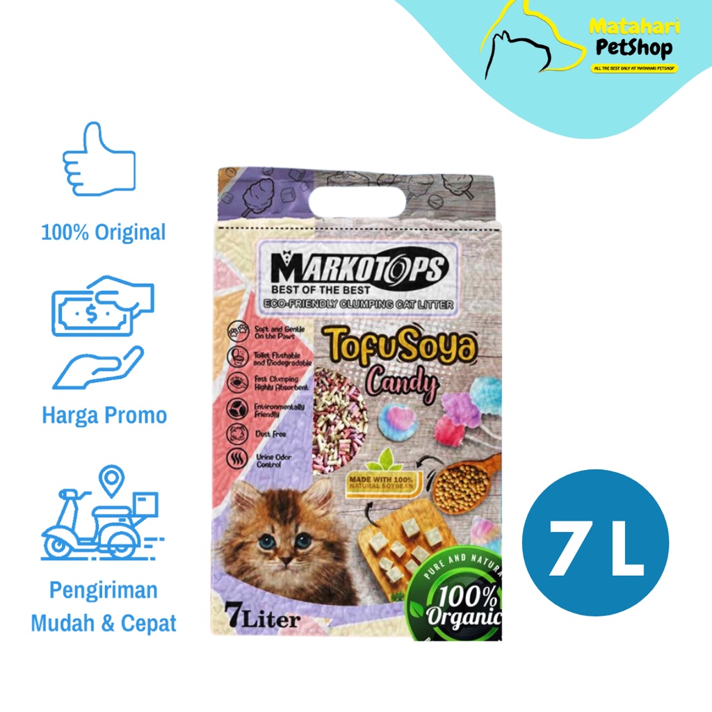 Jual Markotops Tofu Soya Cat Litter Markotops Pasir Kucing Gumpal Wangi ...