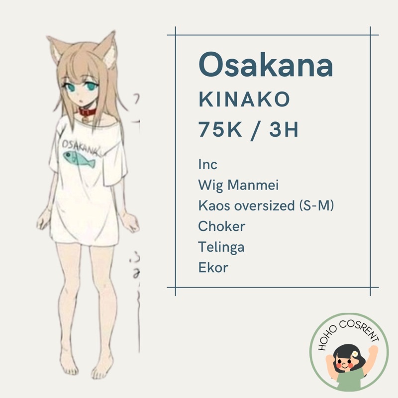 Jual [AVAIL] RENT/SEWA KINAKO OSAKANA NEKO COSPLAY | Shopee Indonesia