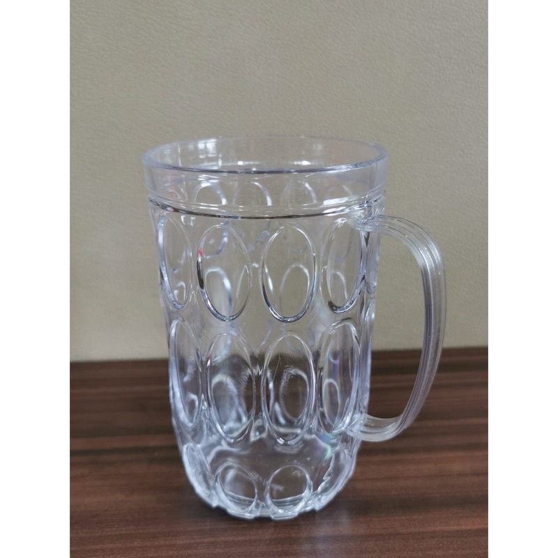 Jual Gelas Glass Cup Mug Plastic Plastik Bening Crystal Kristal 500ml 500 ml Transparan anti ...