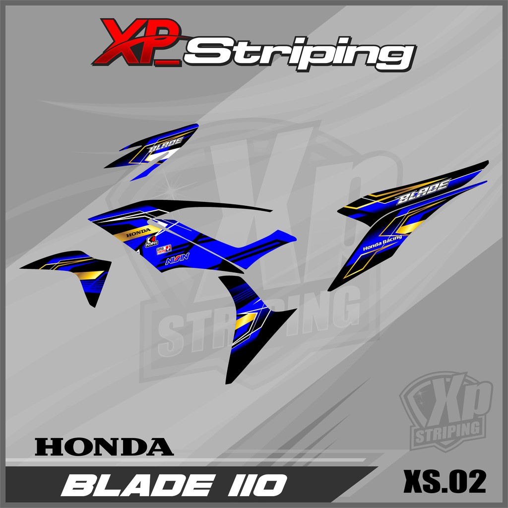 Jual Stiker Striping Lis BLADE 110 - Sticker Striping Variasi Motor ...