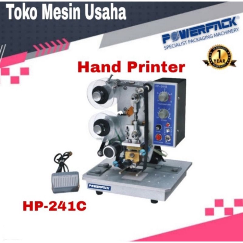 Jual MESIN CETAK KODE EXPIRED KADALUARSA HP-241C POWERPACK / HAND PRINTER | Shopee Indonesia