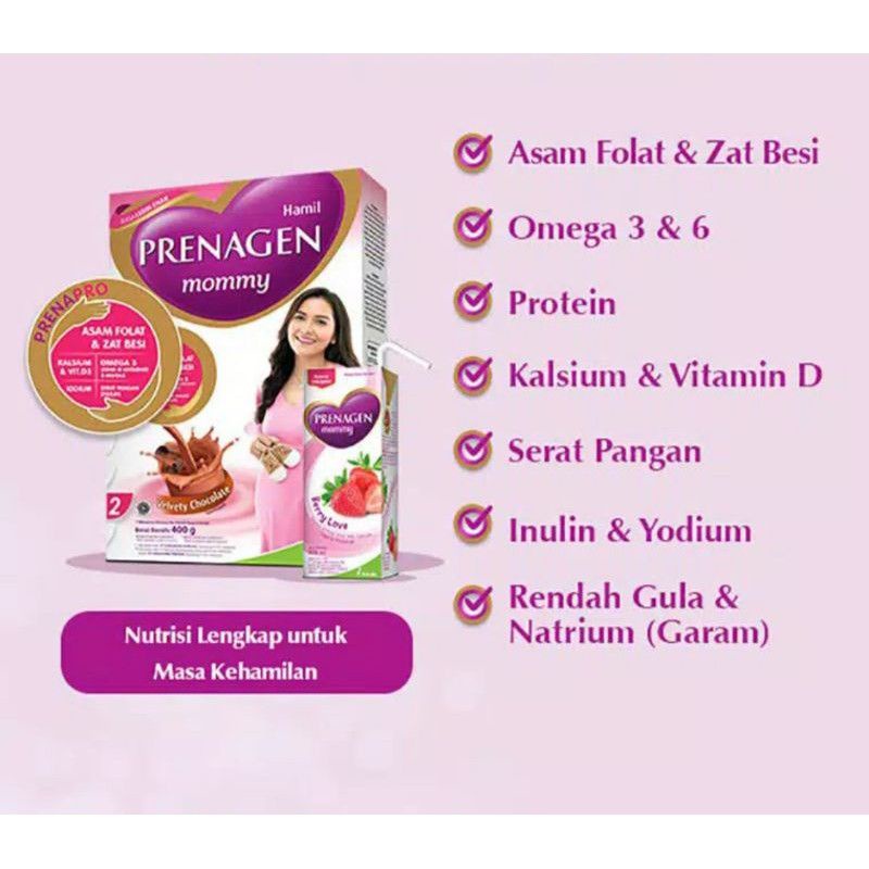 Jual Prenagen Mommy susu masa Kehamilan 200 gr Vanila/Mocha/Chocolate ...