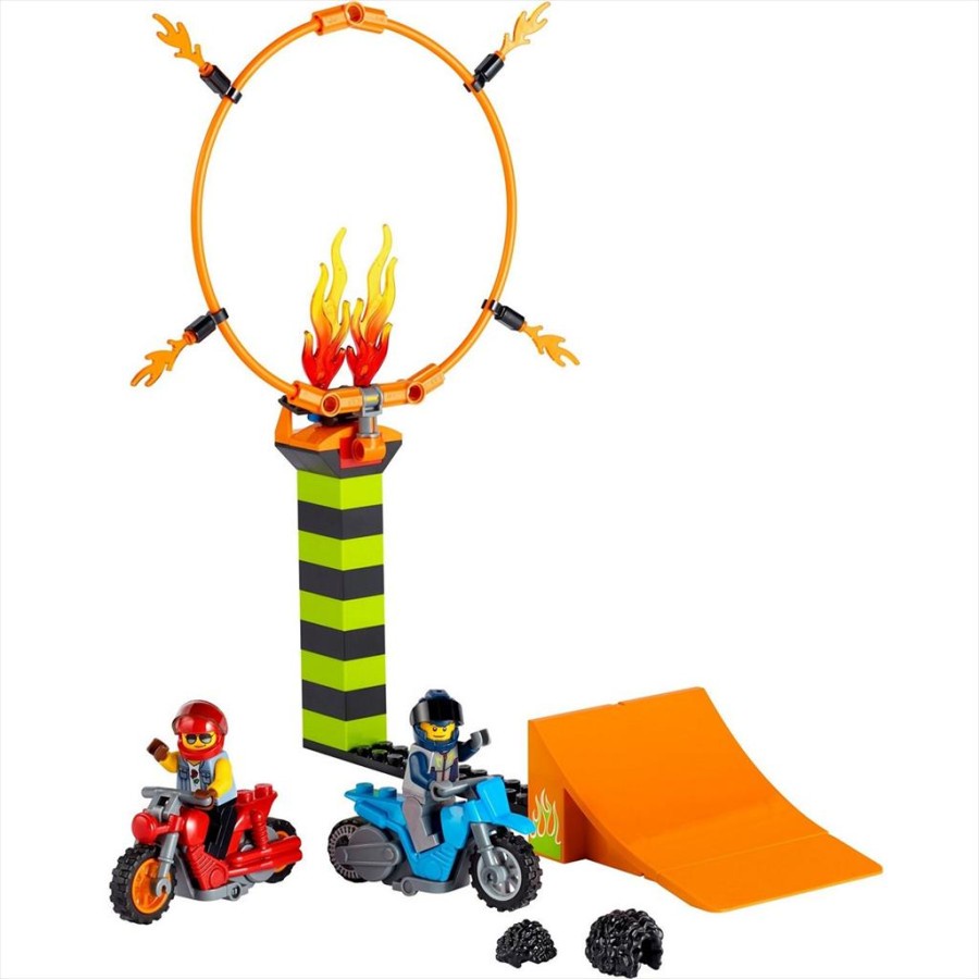 Jual Lego City Pertunjukan Stunt Motor Bike Jumping Lingkaran Api Fire ...
