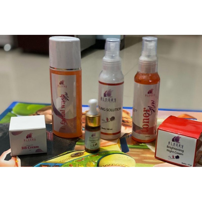 Jual PAKET FACE GLOWING ALNORY BPOM ( ISI 7 ) | Shopee Indonesia