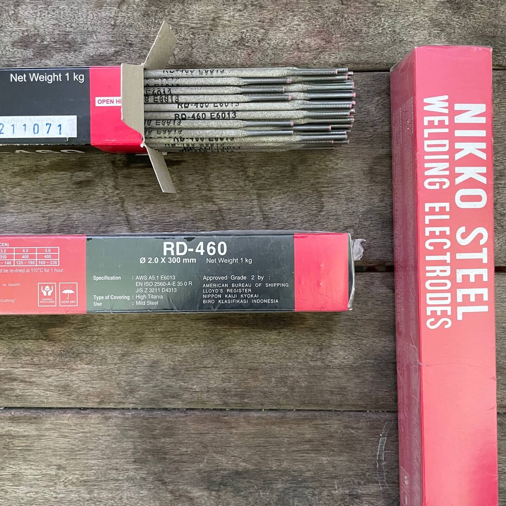 Jual KAWAT LAS NIKKO STEEL RD 460 1KG NIKO STEL PAKAN LAS ELEKTRODA ...