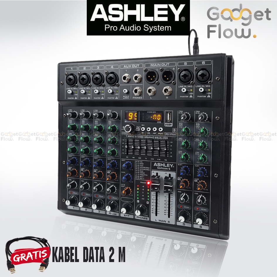 Jual Mixer Soundcard Recording Audio Interface ASHLEY SAMSON 6 Channel | Shopee Indonesia